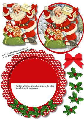 Santa's Christmas Rocker Card - CUP646628_1398 | Craftsuprint