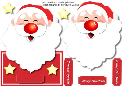 Over Thge Edge , Jolly Santa - CUP657584_1398 | Craftsuprint