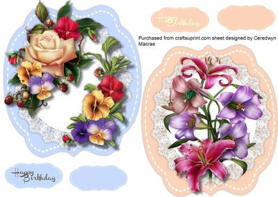 Lovely Flowers Toppers 2 - CUP662148_1398 | Craftsuprint
