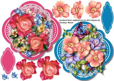 Lovely Flower Toppers 2 - CUP664148_1398 | Craftsuprint