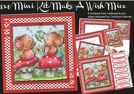 8x8 Mini Kit, Make a Wish Mice - CUP665090_1398 | Craftsuprint