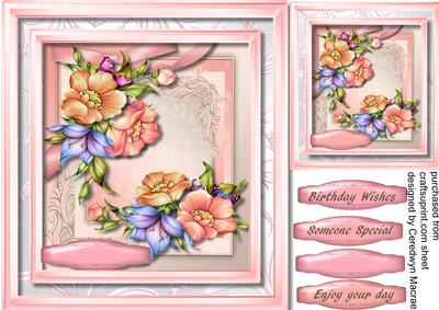 Lovely Floral Flowers - CUP666347_1398 | Craftsuprint