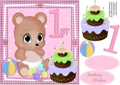 Look Who's Turning One Today, Girl - CUP669120_1398 | Craftsuprint