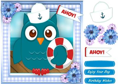 Towit-towoo Owls All at Sea - CUP674680_1398 | Craftsuprint