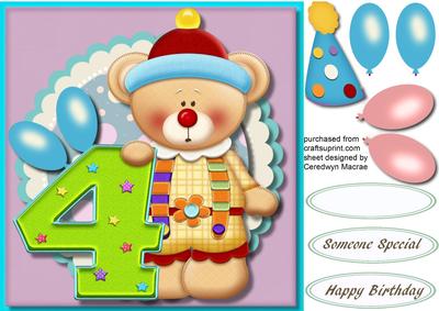 Happy Birthday 4 Today - CUP676103_1398 | Craftsuprint