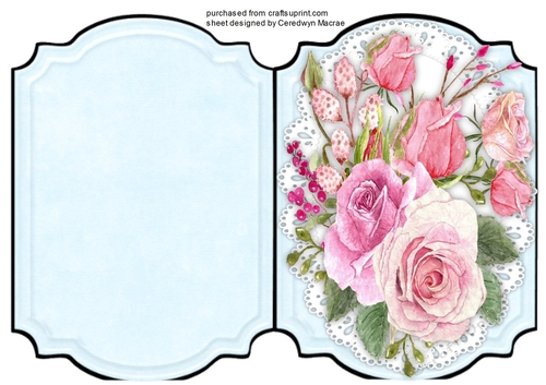 Print, Cut, and Fold, Beautiful Pink Roses - CUP713129_1398 | Craftsuprint