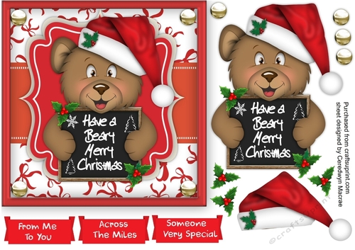 Have a Beary Merry Christmas 1 - CUP715481_1398 | Craftsuprint