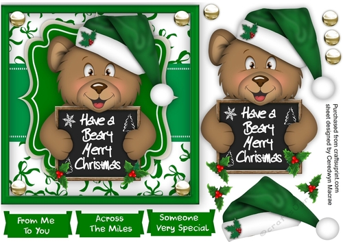 Have a Beary Merry Christmas 2 - CUP715483_1398 | Craftsuprint