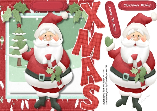 Over the Edge Xmas Santa - CUP723923_1398 | Craftsuprint