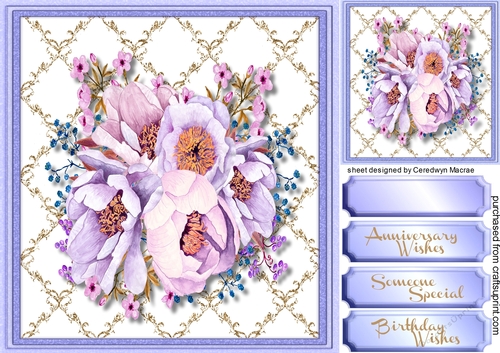 Beautiful Lilac roses pinks on a lattice frame 1 - CUP729122_1398 ...