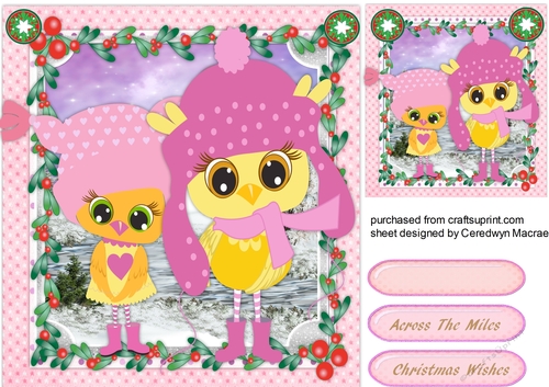 Girl Owls Dressed for the Weather, - CUP730580_1398 | Craftsuprint