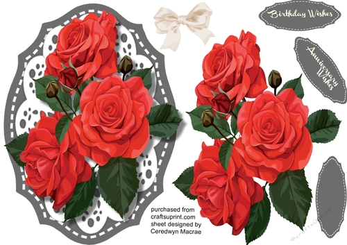 Beautiful Summer Roses 4 - CUP732094_1398 | Craftsuprint