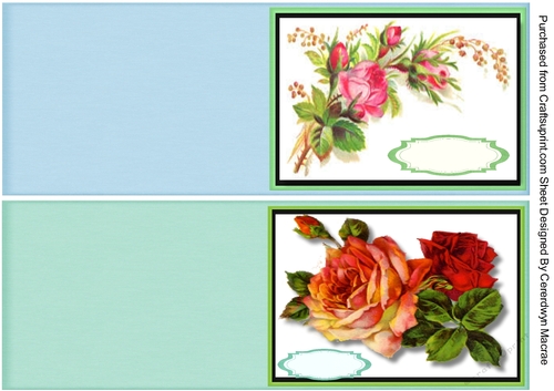 2 Beautiful Cut and Fold Roses notelets - CUP755425_1398 | Craftsuprint