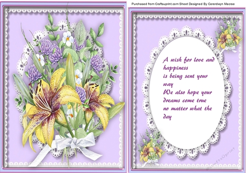 Beautiful Fflower Topper with Verse 4 - CUP758408_1398 | Craftsuprint