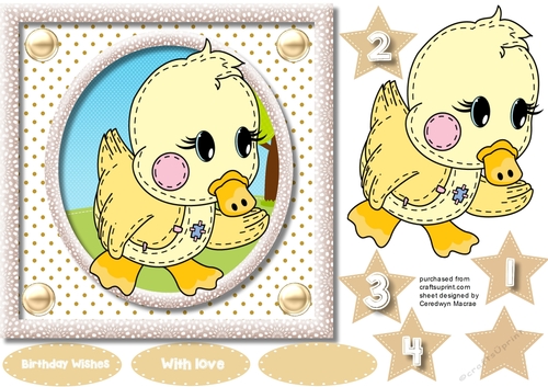 Adorable Little Patchwork Duck 1 - CUP769239_1398 | Craftsuprint