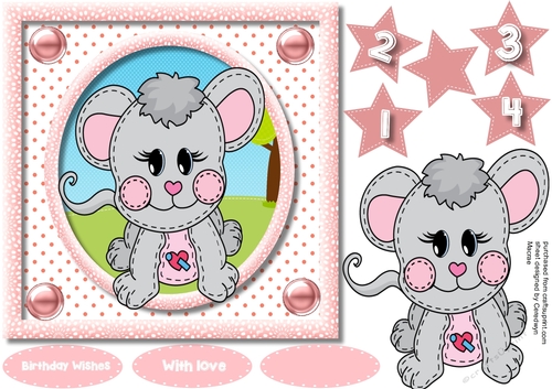 Adorable Little Patchwork Mouse 9 - CUP769265_1398 | Craftsuprint