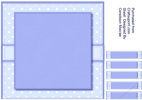 Blue Backing Sheet and Greeting Tags - CUP772849_1398 | Craftsuprint