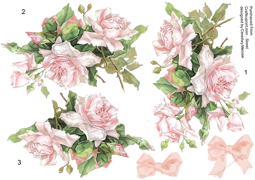 Stunning French roses decoupage sheet - CUP781733_1398 | Craftsuprint