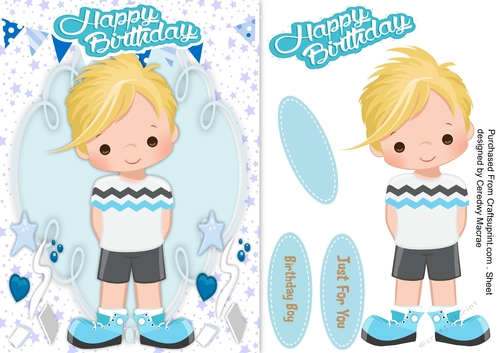 Birthday Boy blue - CUP782999_1398 | Craftsuprint