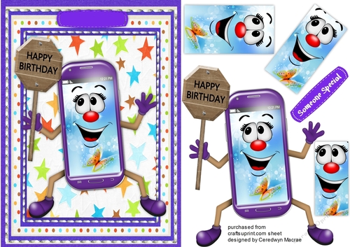 I Pad Text , Happy birthday Lilac - CUP795821_1398 | Craftsuprint