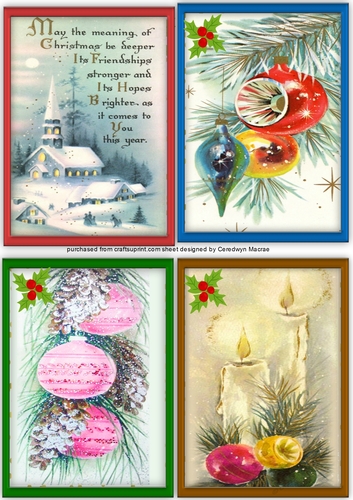 4, Lovely Christmas Notelets - CUP800774_1398 | Craftsuprint