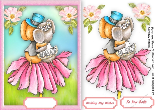 Lovely Just Married Mice - CUP803732_1398 | Craftsuprint