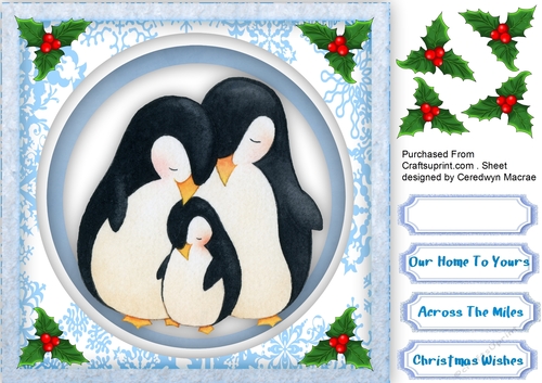 Snowflakes and Penguins - CUP825745_1398 | Craftsuprint