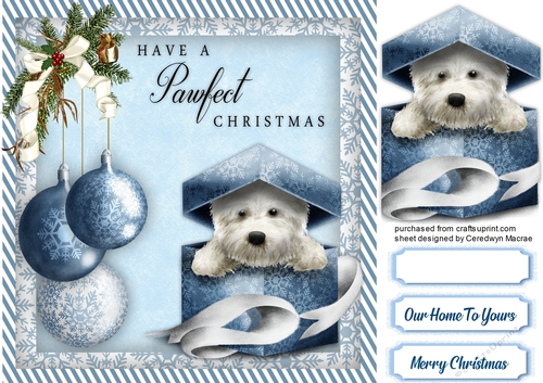Have a Pawfect Christmas - CUP839434_1398 | Craftsuprint