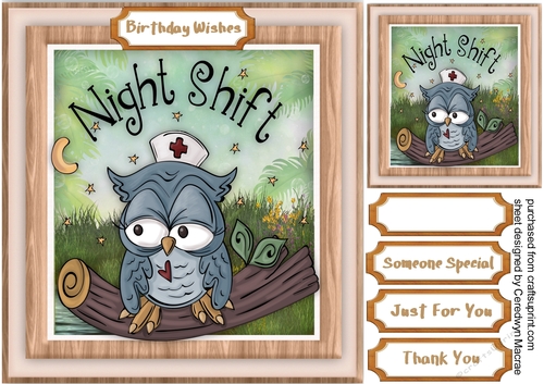 Night Shift Owl - CUP871358_1398 | Craftsuprint