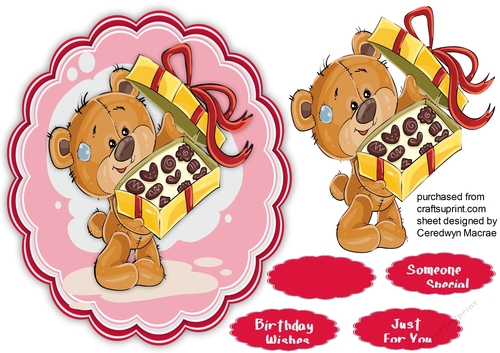 Sweet Teddy Topper 3 - CUP872794_1398 | Craftsuprint