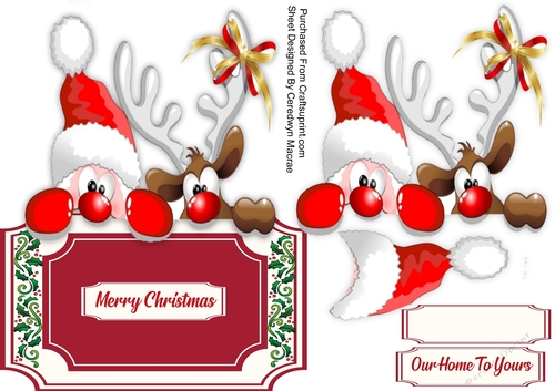 Over The Edge , Santa and Reinder - CUP904091_1398 | Craftsuprint
