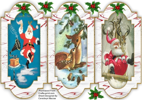 Lovely Christmas Tri-Fold Card 1 - CUP910575_1398 | Craftsuprint