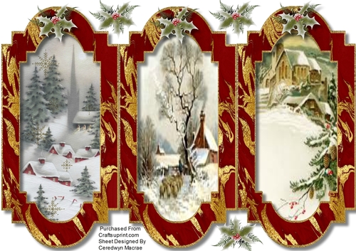 Lovely Christmas Tri-Fold Card 2 - CUP910576_1398 | Craftsuprint