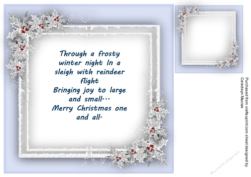 Christmas Blessings Insert with Verse - CUP917617_1398 | Craftsuprint