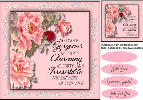 Gorgeous, Charming , and Irresistible 1 - CUP937380_1398 | Craftsuprint