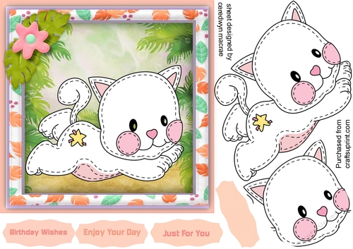 Little Patchwork Kitty - CUP944736_1398 | Craftsuprint