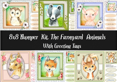 8x8 Bumper Kit , The Farmyard Animals - CUP947521_1398 | Craftsuprint