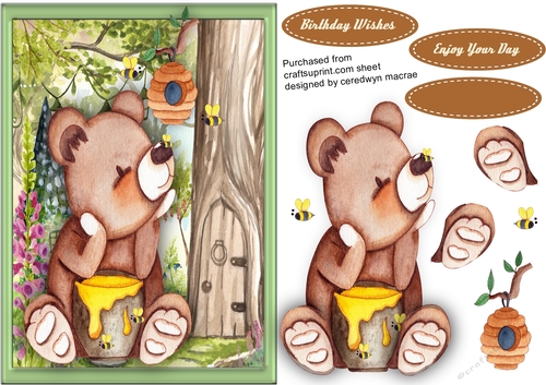 Honey Bear in 4 Acre Forest - CUP967225_1398 | Craftsuprint