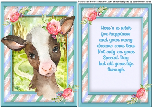 A5, Gorgeous Birthday Calf - CUP969441_1398 | Craftsuprint