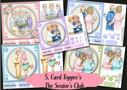 5, Card Toppers , The Seniors Club - CUP972288_1398 | Craftsuprint