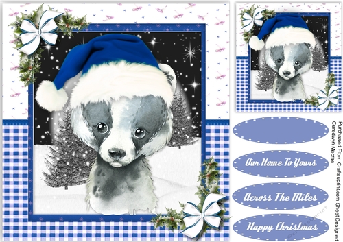 Gorgeous Christmas Badger - CUP989346_1398 | Craftsuprint