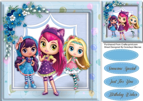 Little Charmer Friends - CUP989913_1398 | Craftsuprint