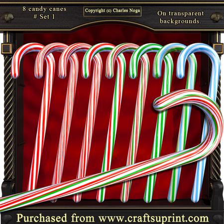 8 Candy Canes - CUP574540_2131 | Craftsuprint