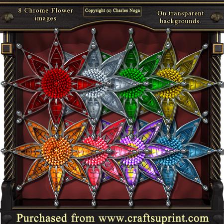 8 Chrome Flower Pack 3 - CUP574611_2131 | Craftsuprint
