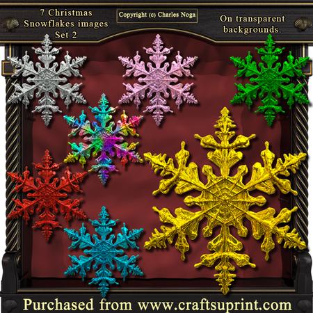 7 Snowflakes Set 2 - CUP575447_2131 | Craftsuprint