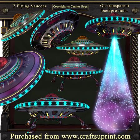 8 Flying Saucers - CUP584348_2131 | Craftsuprint