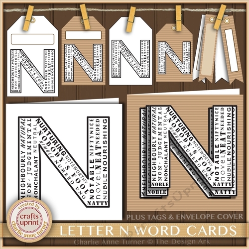 N Letter word card - CUP876423_89503 | Craftsuprint