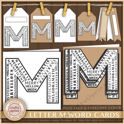 M Letter word card - CUP876429_89503 | Craftsuprint