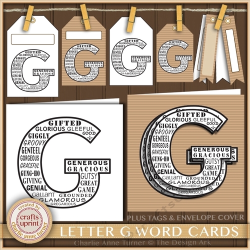 G Letter word card - CUP876440_89503 | Craftsuprint