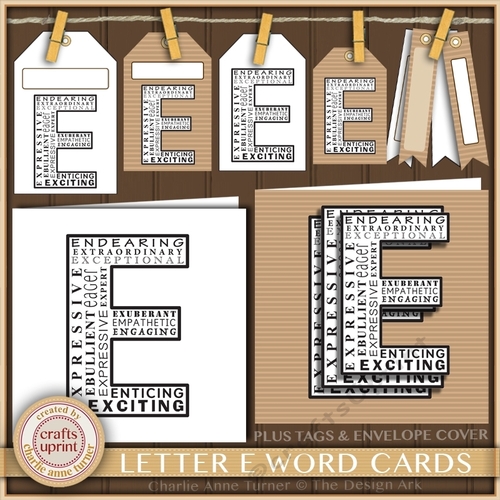 E Letter word card - CUP876444_89503 | Craftsuprint